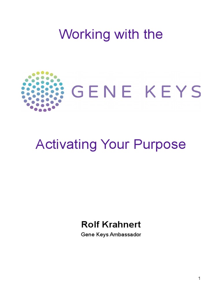 Working With The Gene Keys - Short Copy 3 | PDF | Consciousness | Self