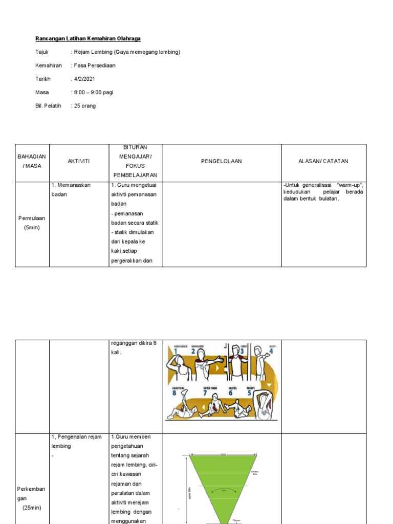 Latihan Rejam Lembing Pelajar | PDF