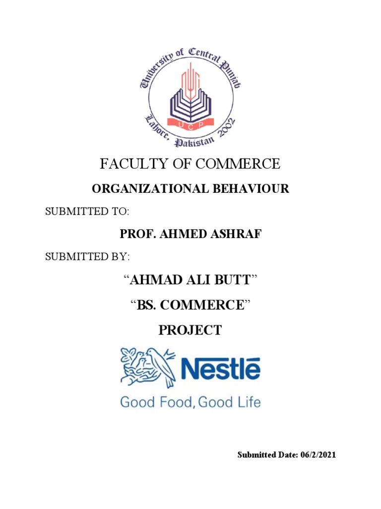 Nestle G1F17BSCM0025 | PDF | Employment | Motivation