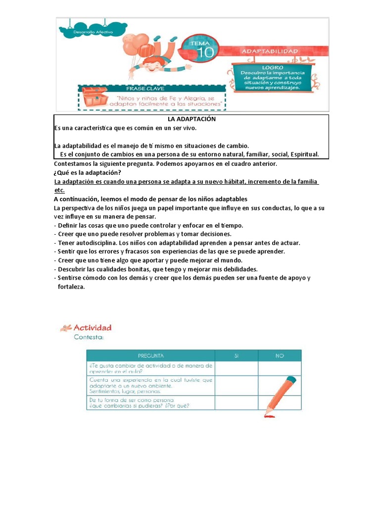 La Adaptabilidad | PDF | La naturaleza humana | Conceptos psicologicos