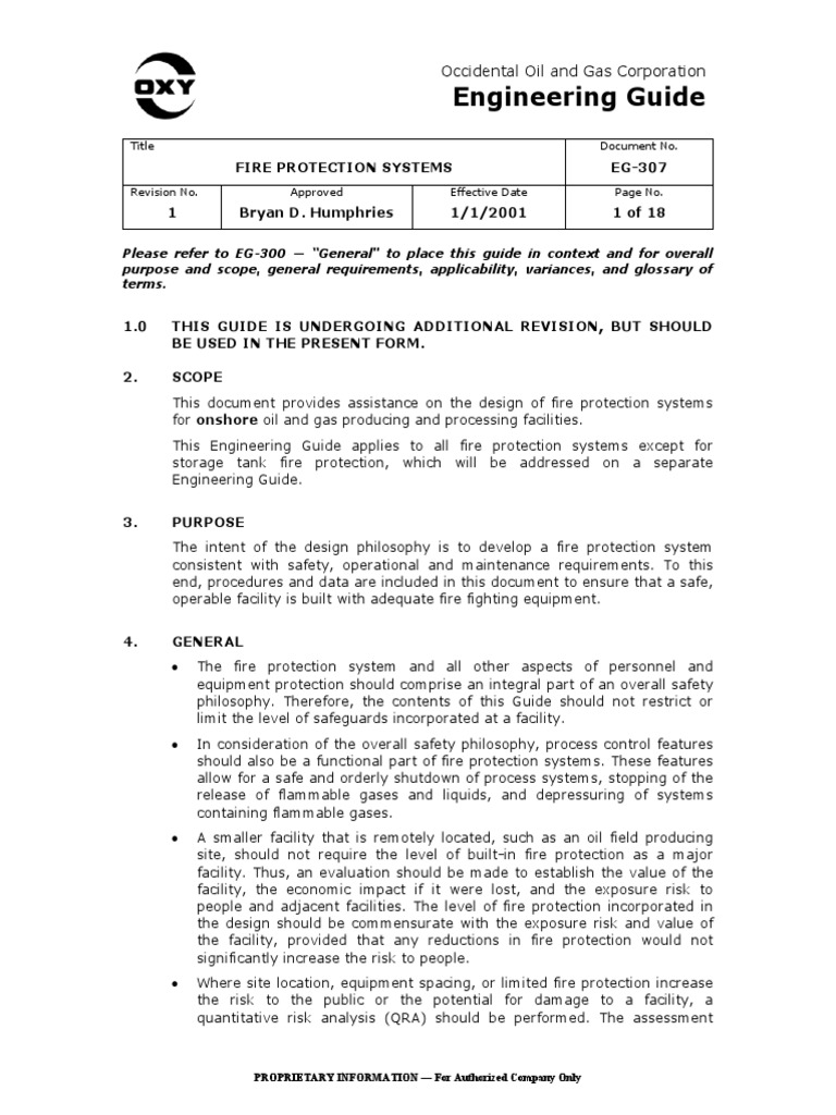EG307 Fire Protection Systems Rev. 1 | PDF | Fires | Fire Sprinkler System