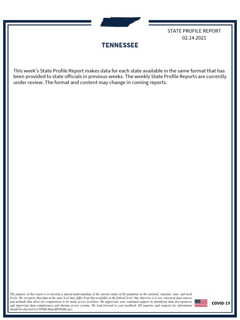 Tennessee State Profile Report 20210214 Public | PDF | United States ...