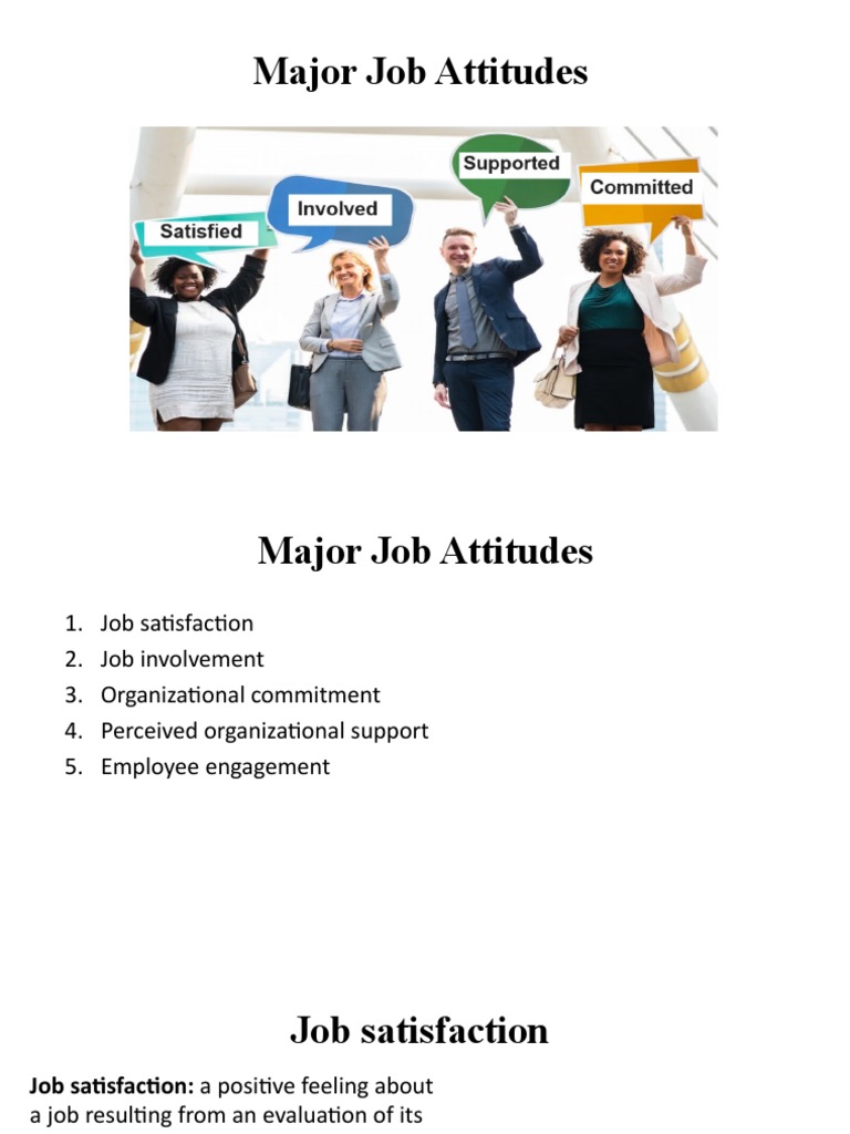 CH 2 Major Job Attitudes | PDF | Job Satisfaction | Customer Satisfaction