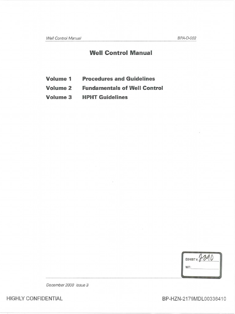 Well Control Manual BP Trex-02390 | PDF