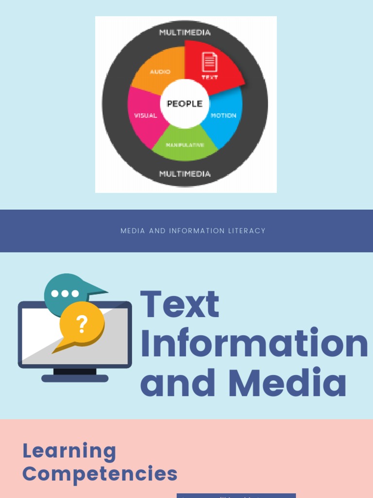 Understanding Text in Media Literacy | PDF