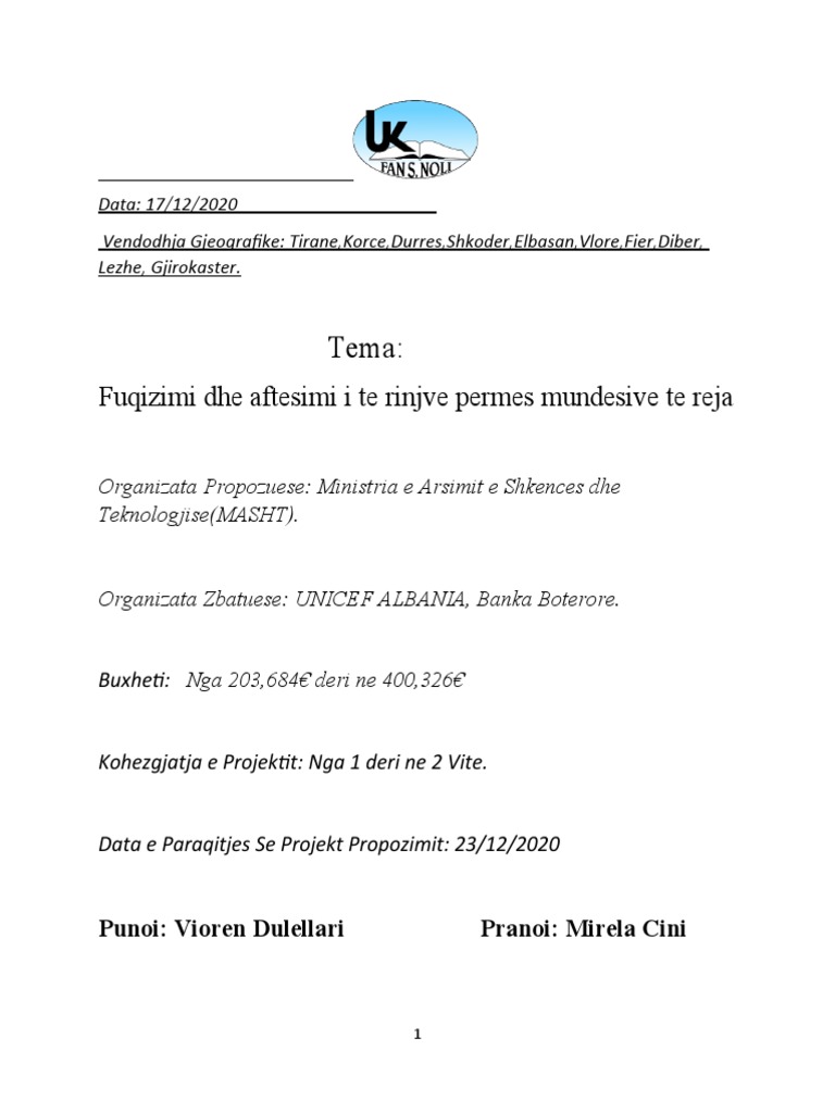 Projekt Propozim | PDF