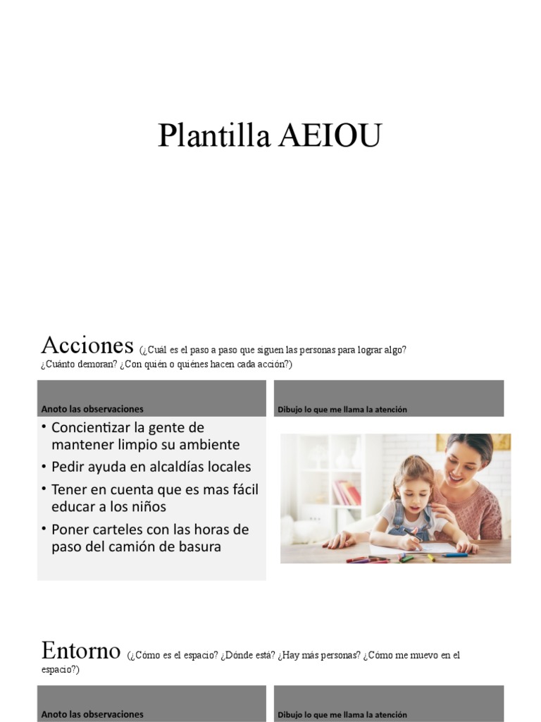 Plantilla AEIOU | PDF