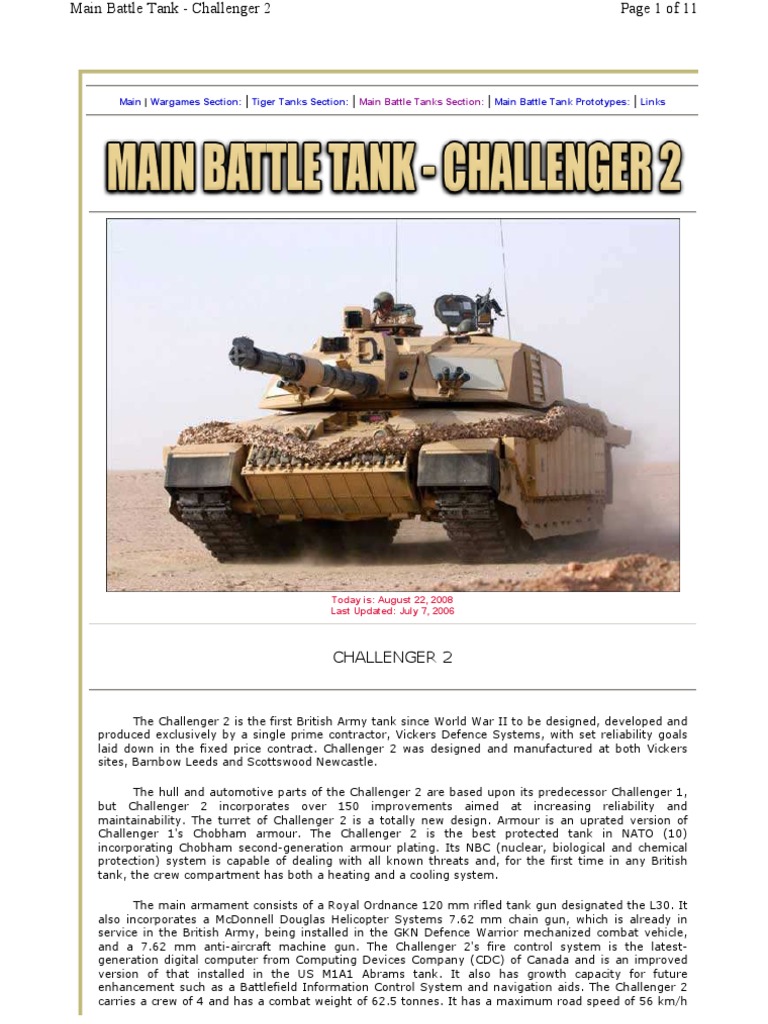 Challenger 2 Modern Battle Tank | Tanks | Gun Turret