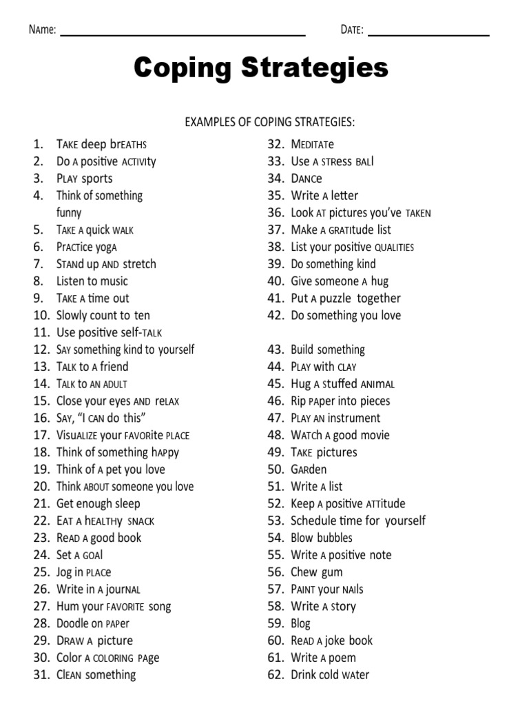 Coping Strategies | PDF | Self-Improvement