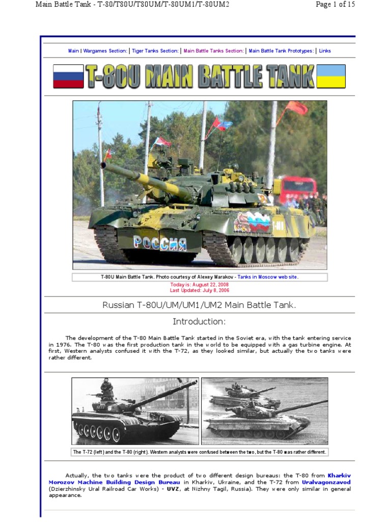 T80 Modern Battle Tank | Tanks | Tracked Armoured Fighting Vehicles