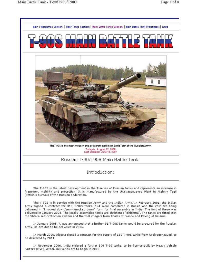 T90 Modern Battle Tank | PDF | Tracked Military Vehicles | Tanks