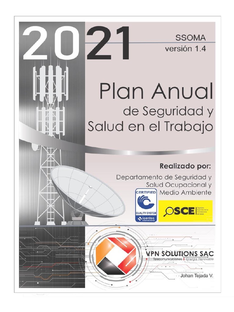 Plan Anual de Seguridad y Salud en El Trabajo 2021 VPN | PDF | Seguridad y salud ocupacional ...