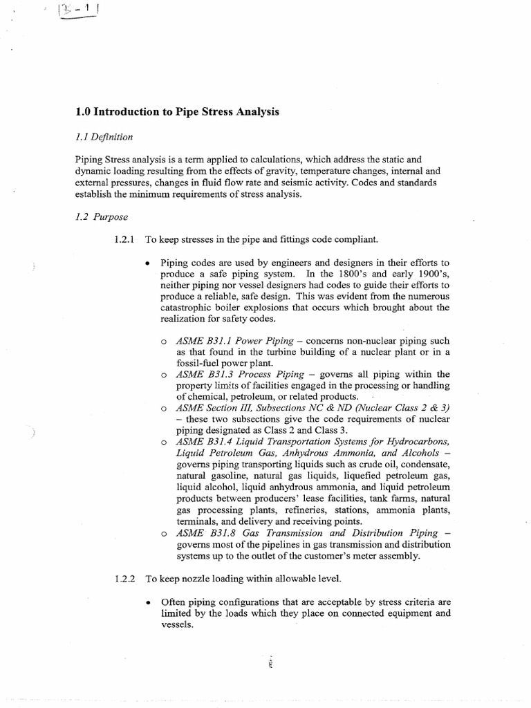 Introduction to Pipe Stress Analysis | PDF | Science & Mathematics ...