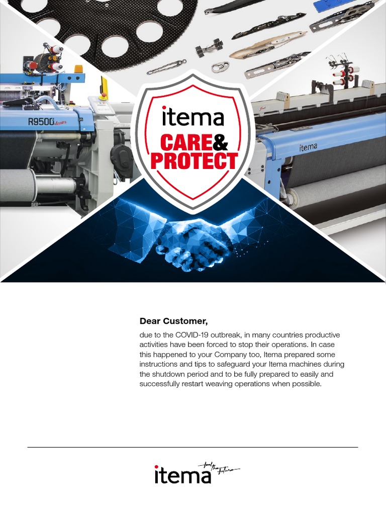 Itema WeavingMachines Instructions After Shutdown | PDF | Bearing ...