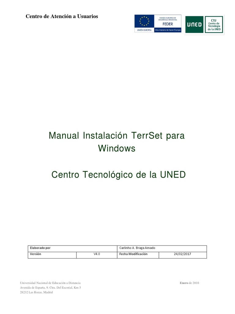 Instalación de TerrSet en Windows | PDF | Software de la aplicacion | Usuario (informática)