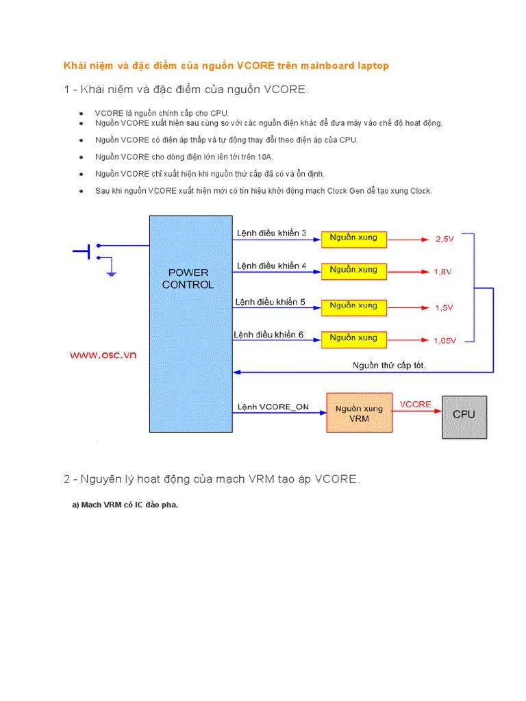 28-Khái niệm và đặc điểm của nguồn VCORE trên mainboard laptop | PDF