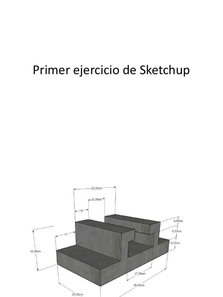Primer Ejercicio de Sketchup Paso A Paso | PDF | Geometría | Enseñanza ...
