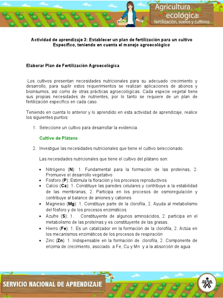 Plan de fertilización | PDF | Fertilizante | Agricultura