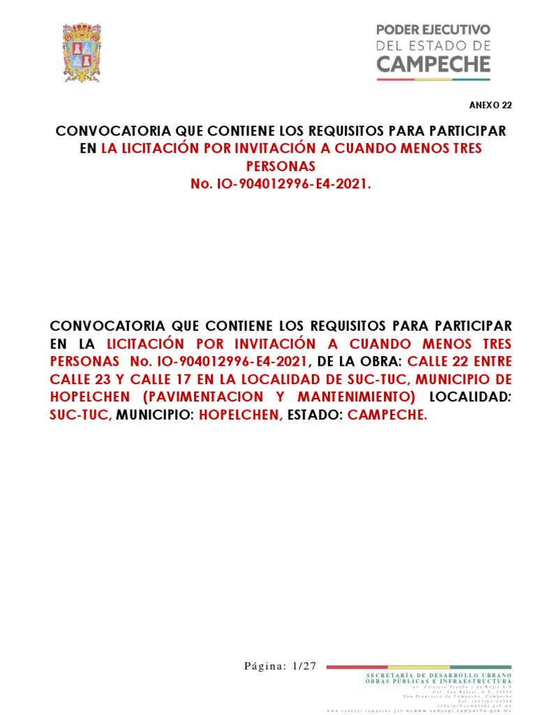 02 CONVOCATORIA ICM3 E4-2021 (Bases) | PDF | Business