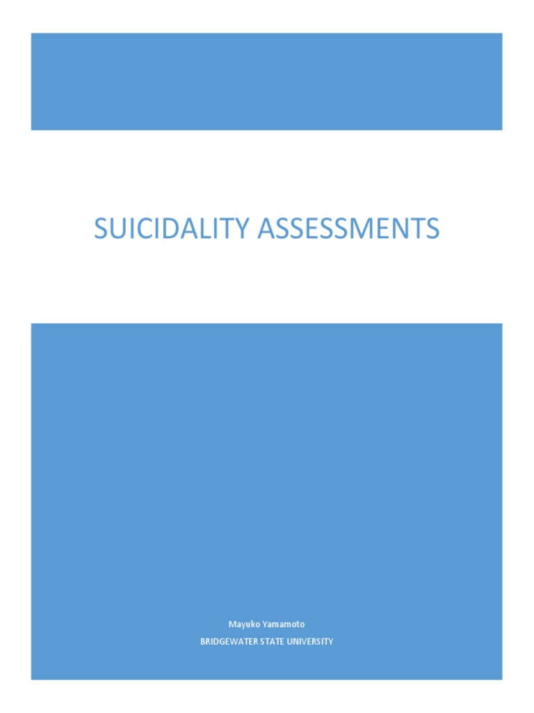 Assessment Comparison Paper | PDF | Validity (Statistics) | Self Report Study