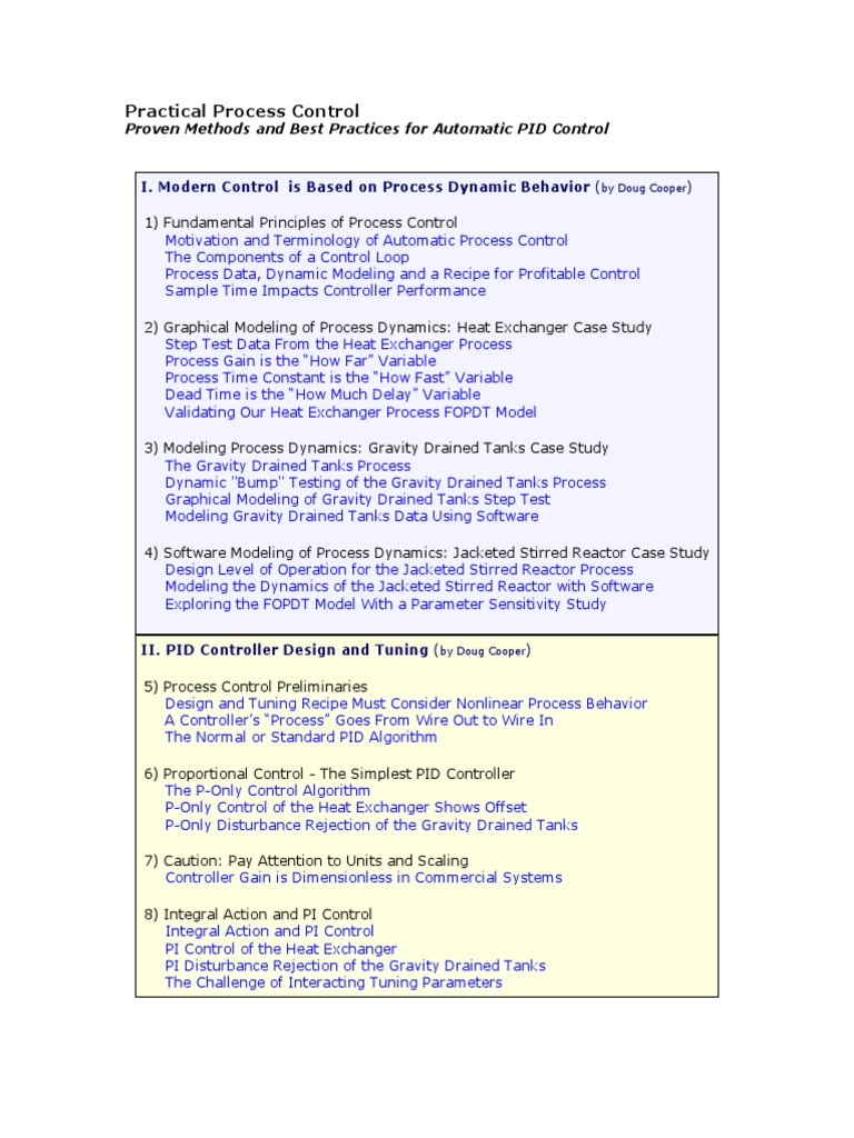 Practical Process Control | PDF | Control Theory | Control System