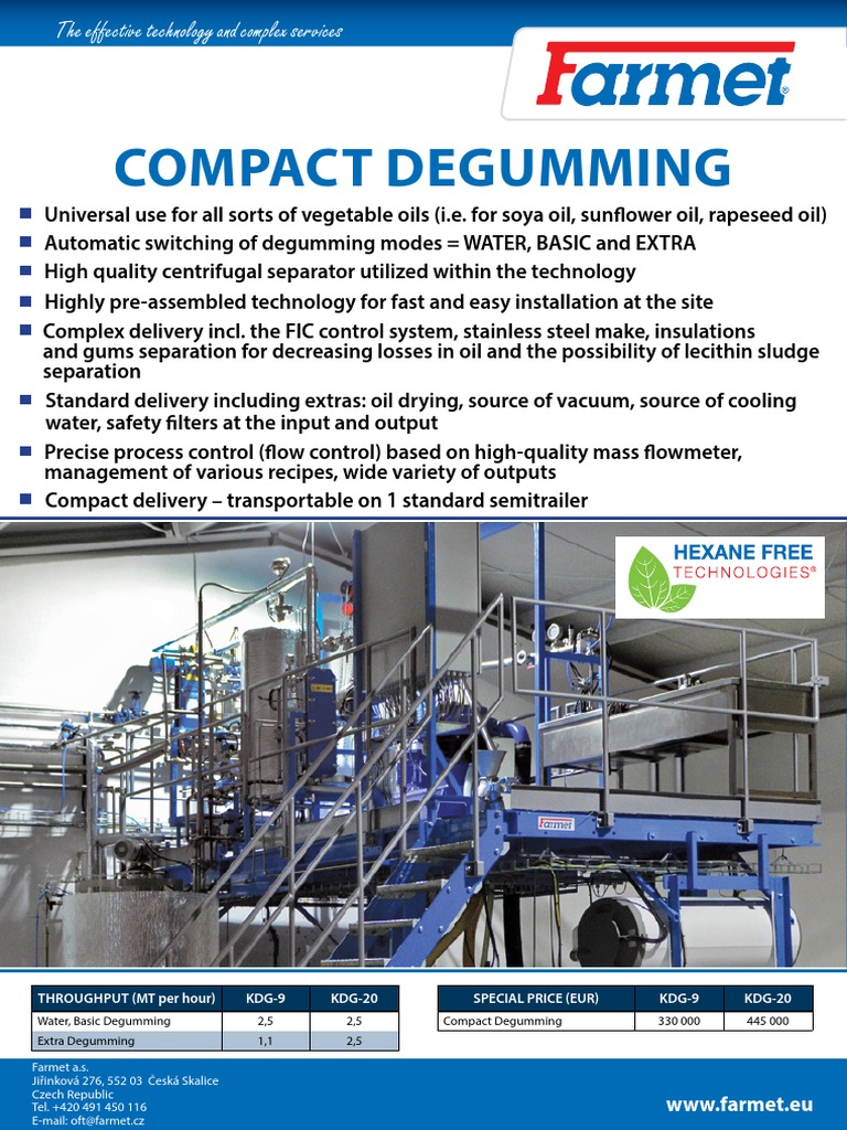 Compact Degumming Technology Overview | PDF | Computers