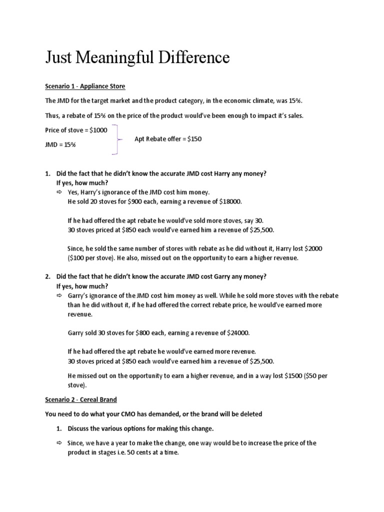 Just Noticeable Difference | PDF | Rebate (Marketing) | Prices
