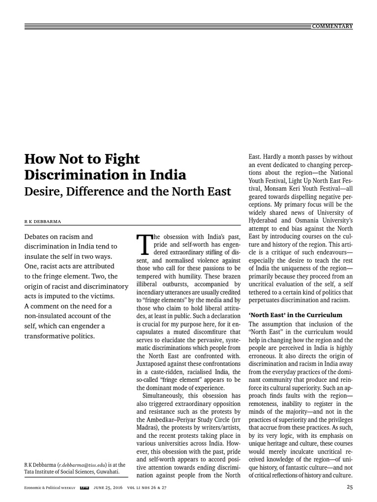 How Not To Fight Discrimination in India 0 | PDF | Racism ...