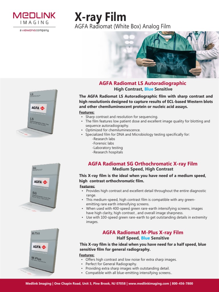 X-Ray Film: AGFA Radiomat (White Box) Analog Film | PDF | Radiography ...
