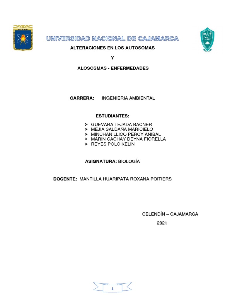 Alteraciones Cromosómicas y Enfermedades | PDF | Sexo | Cromosoma