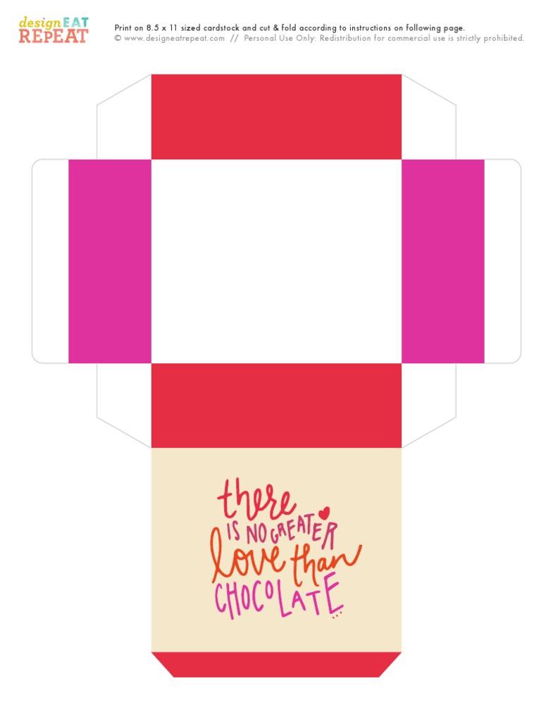 Free Printable DIY Chocolate Box | PDF