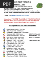 All Royale High (RH) Items & Values Traderie | PDF