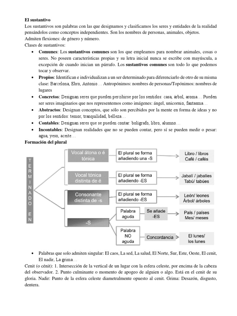 El Sustantivo y Adjetivo | PDF | Adjetivo | Sustantivo