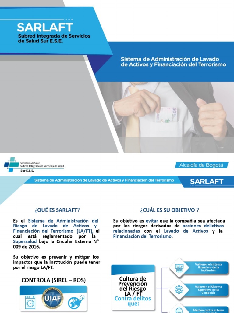Presentacion Sarlaft Salud | PDF | Lavado de dinero | Política