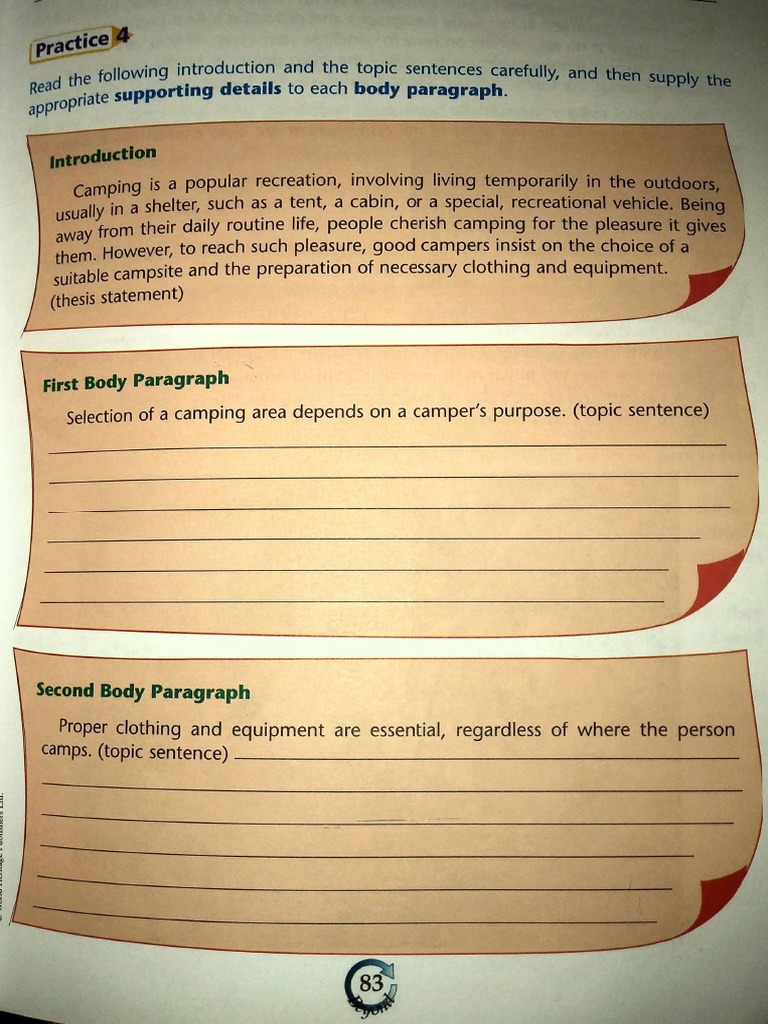 Grade 8 Essay Writing Guide | PDF | Camping | Essays