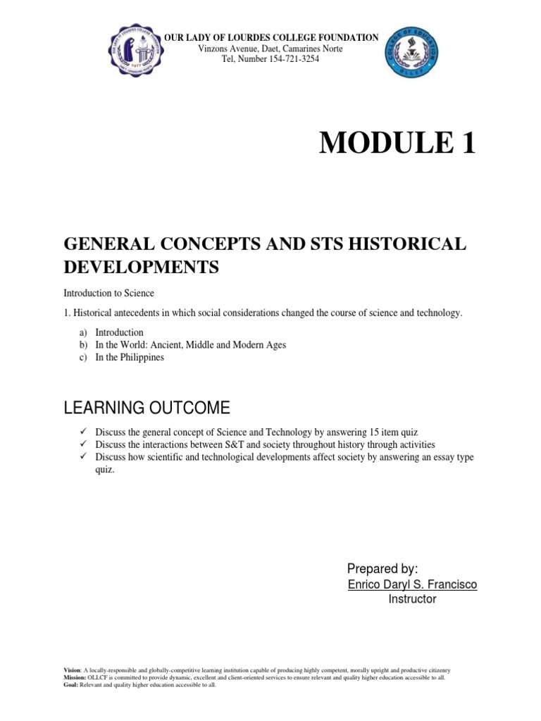 STS Module 1 | PDF | Wright Brothers | Science