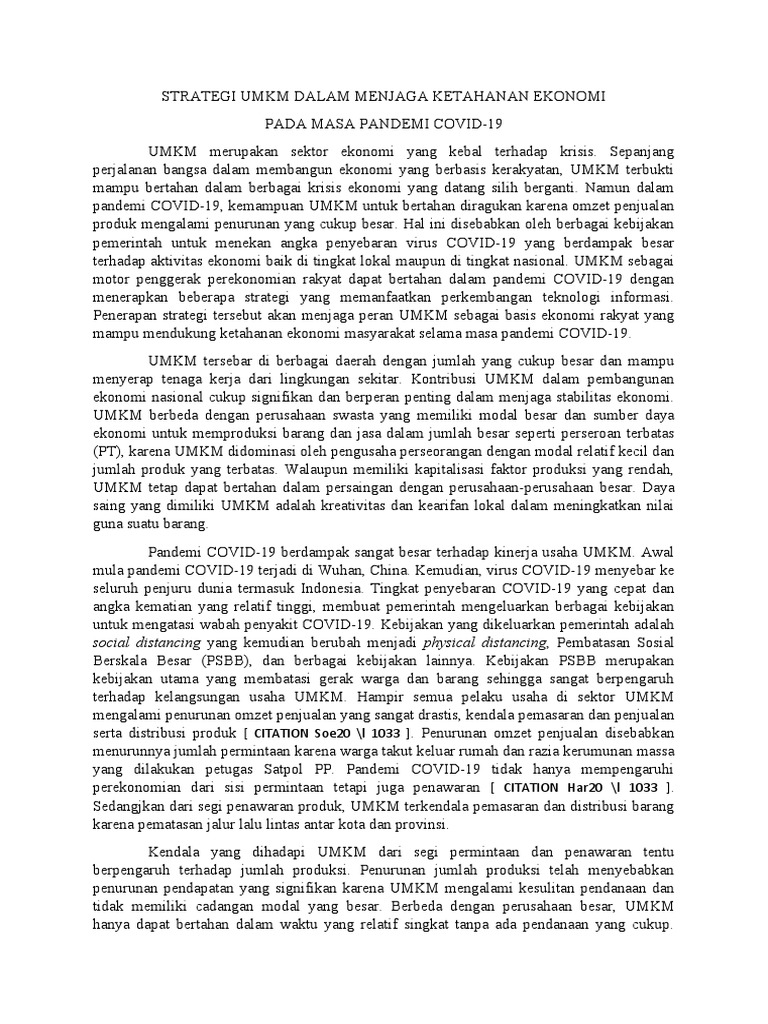 Essay Umkm Fix | PDF