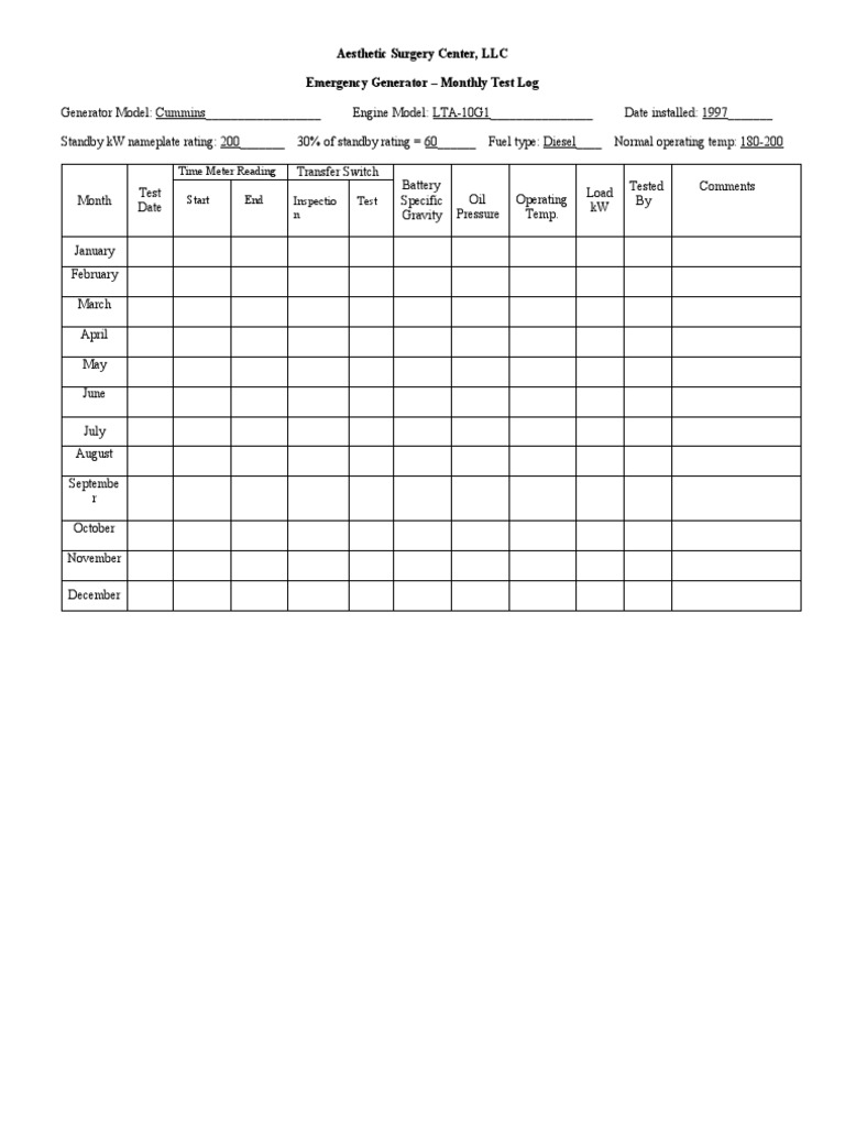 Printable Test Generator