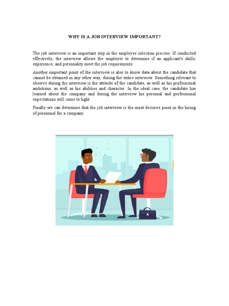 Why Is A Job Interview Important | PDF