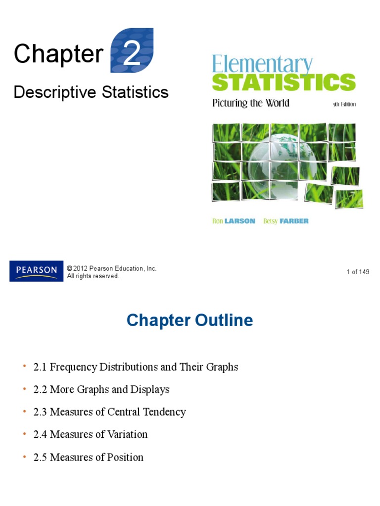 Chap 2 - Descriptive Statistics | PDF | Mean | Mode (Statistics)