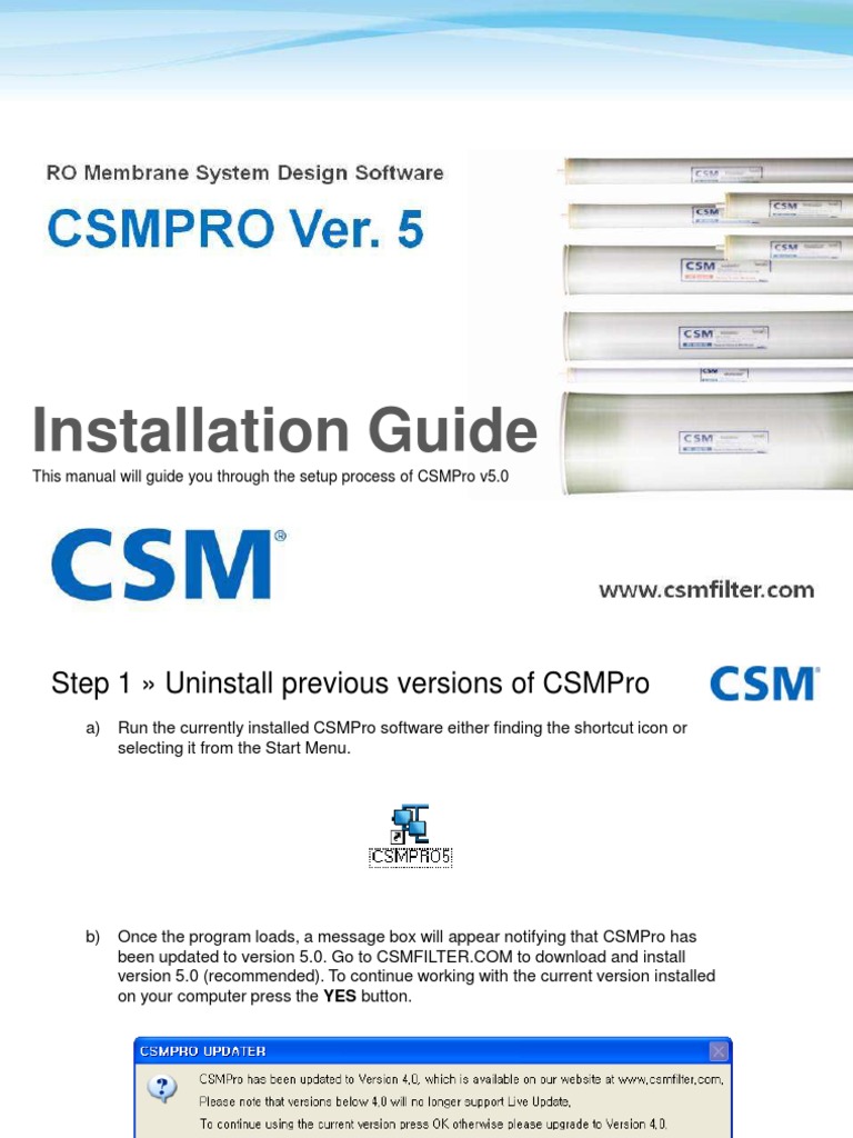 Installation Guide CSMPro v5.0 | PDF