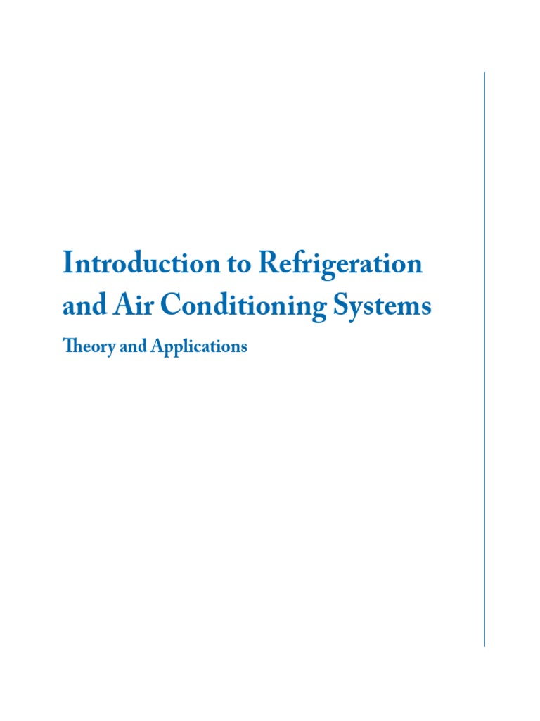 Introduction To Refrigeration and Air Conditioning Systems | PDF | Air ...