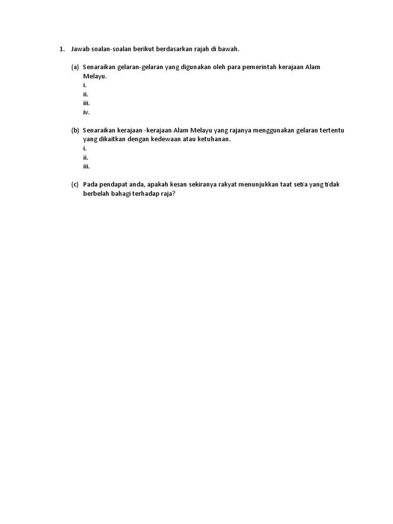 Soalan Struktur | PDF