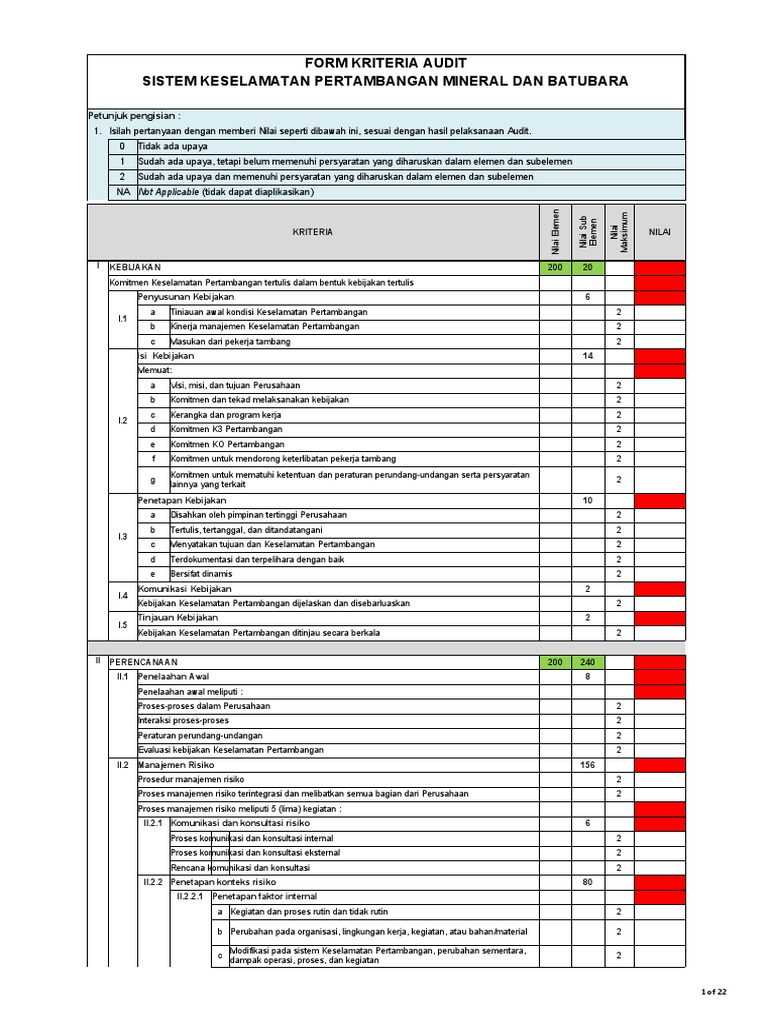 Format AUDIT SMKP | PDF