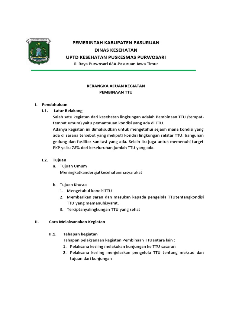 KAK Pembinaan TTU | PDF