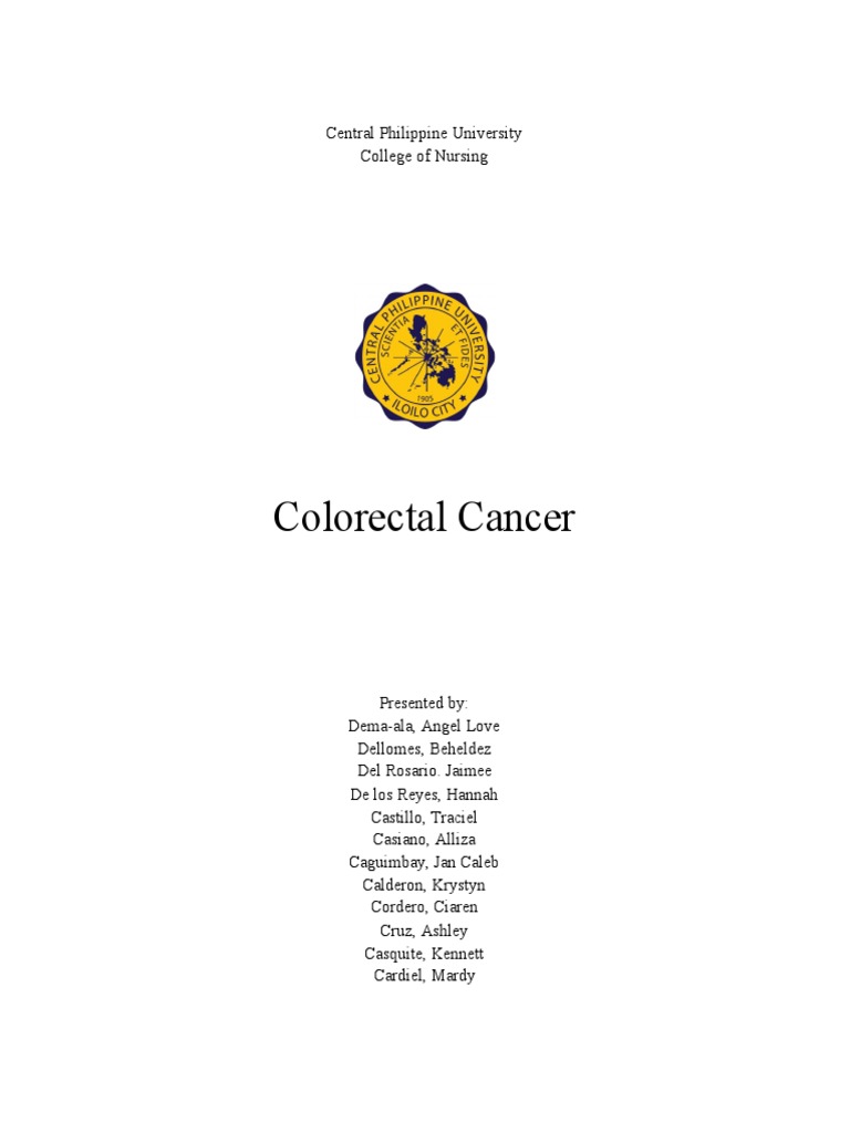 Case Study Colorectal Cancer | PDF | Colorectal Cancer | Colonoscopy
