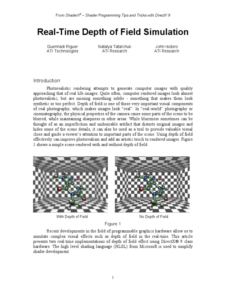 ShaderX2 Real-TimeDepthOfFieldSimulation | PDF | Shader | Rendering (Computer Graphics)
