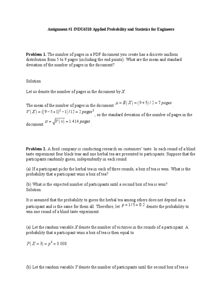 Problem 1. The Number of Pages in A PDF Document You Create Has A ...