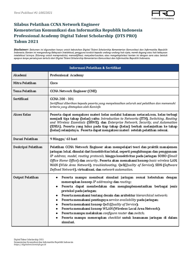 Silabus CCNA NETWORK ENGINEER PROA Part2 | PDF