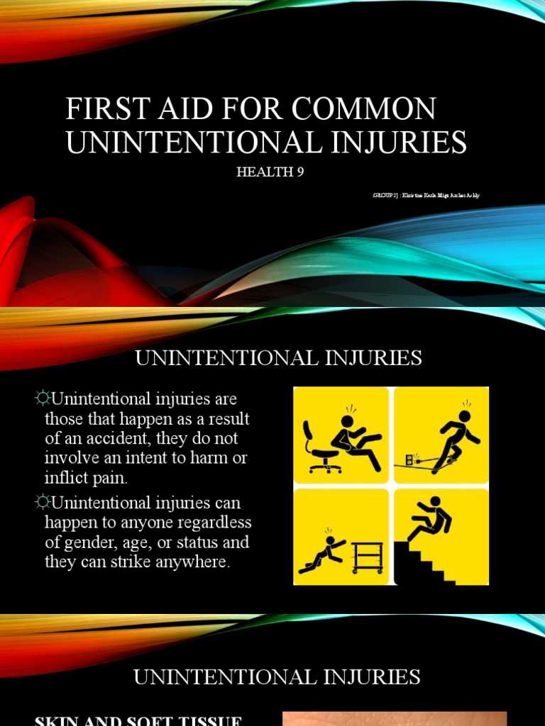 First Aid For Common Unintentional Injuries | PDF | Blood Vessel | Wound